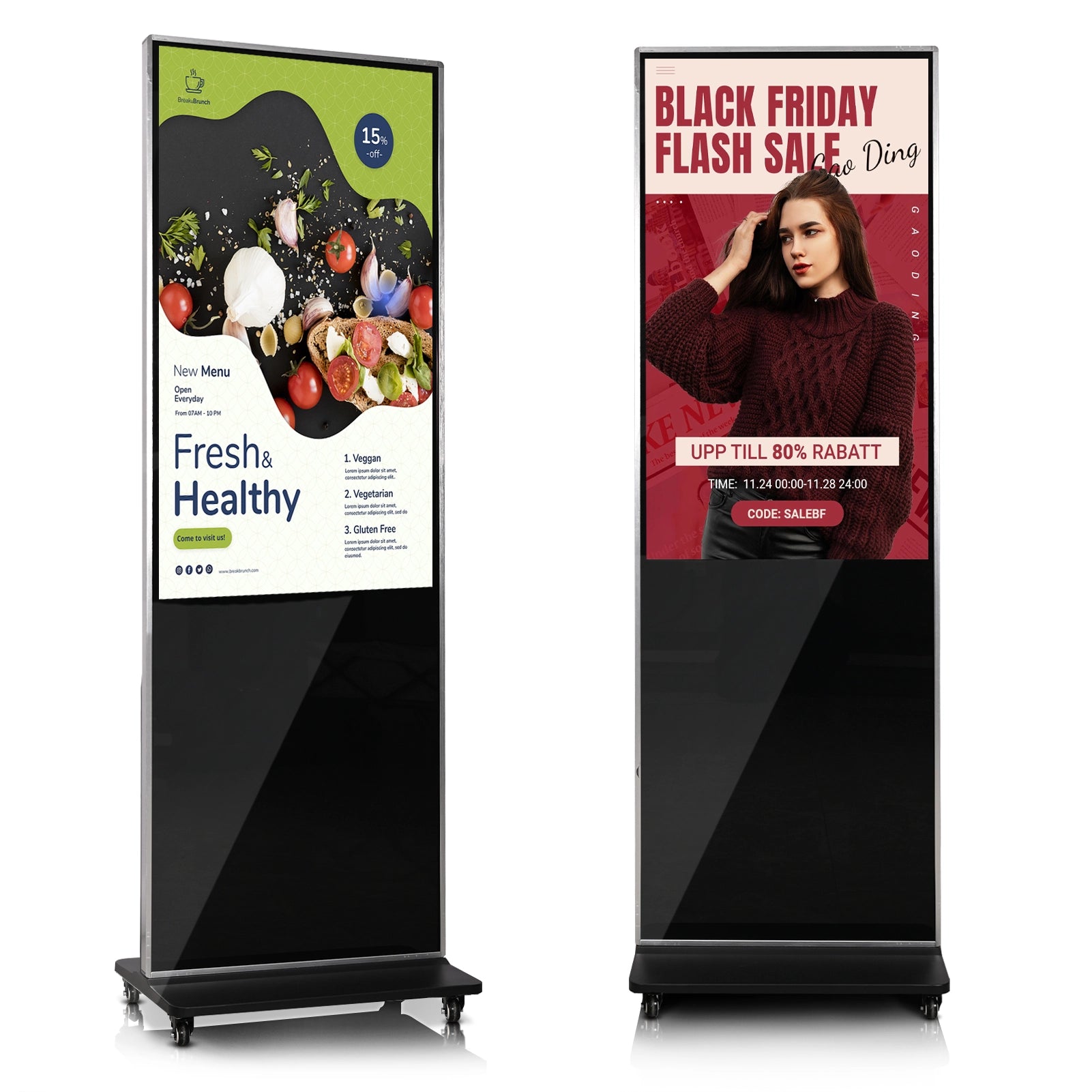 43 inch Portrait Digital Signage Vertical Advertising Display Android ...